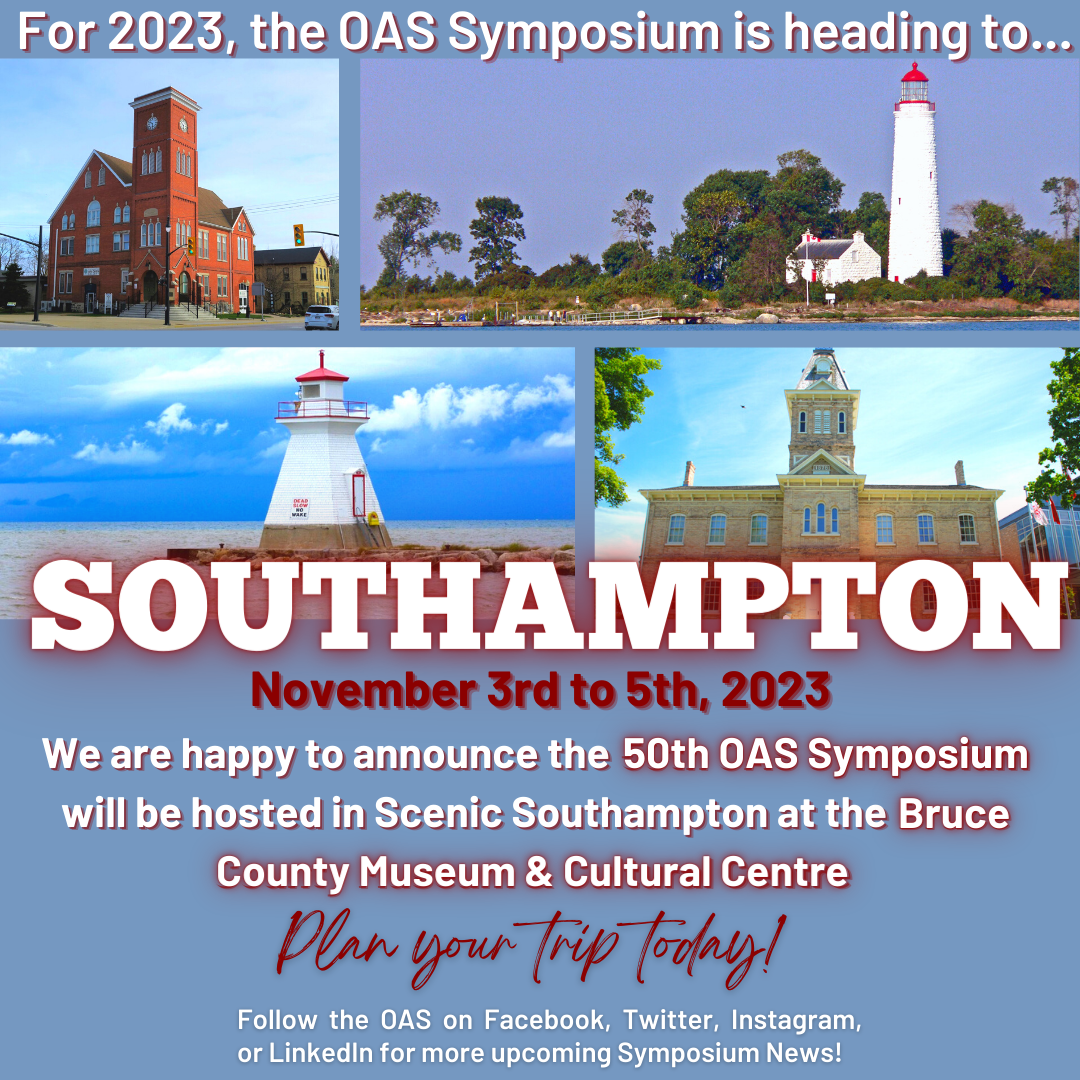 OAS Symposium 2023 – Ontario Archaeological Society